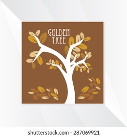 Creative Golden Tree Vector Illustration Stock Vector (Royalty Free ...