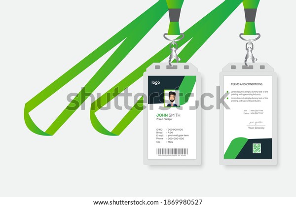 Creative Green Id Card Design Vector Stock Vector (Royalty Free ...