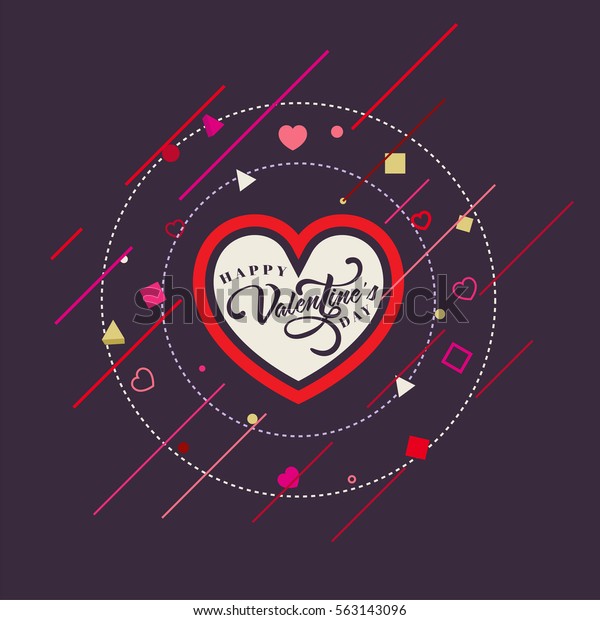 Creative Greeting Card Design Heart Happy Stock Vector (Royalty Free ...