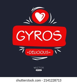 Creative Gyros Logo Gyros Sticker Vector Stock Vector (Royalty Free ...