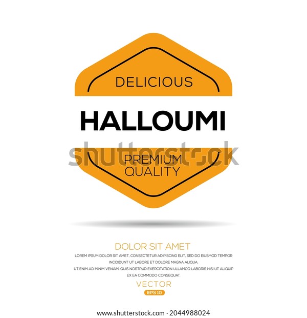 Creative Halloumi Logo Halloumi Cheese Vector Stock Vector (Royalty ...