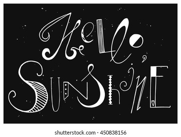 Creative Hand Drawn Poster Hello Sunshine Stock Vector (Royalty Free ...