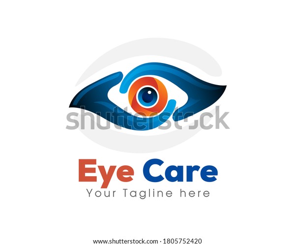 Creative Hand Eye Care Logo Symbol Stock Vector (Royalty Free ...