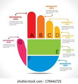 Creative Hand Infographics Concept Background Vector Stock Vector ...