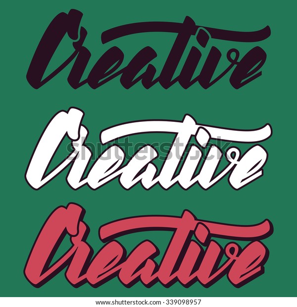Creative Hand Lettering Modern Calligraphy 3 Stock Vector (Royalty Free ...