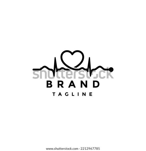 Creative Heart Beat Logo Design Heartbeat Stock Vector (Royalty Free ...