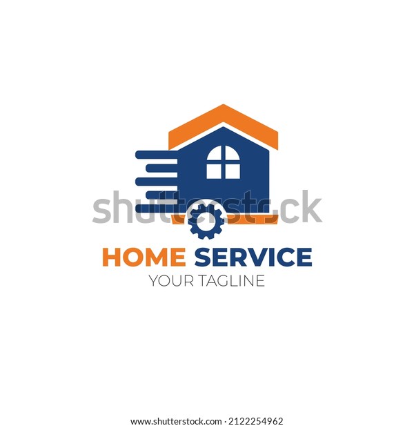 Creative Home Service Logo Design Stock Vector (Royalty Free ...