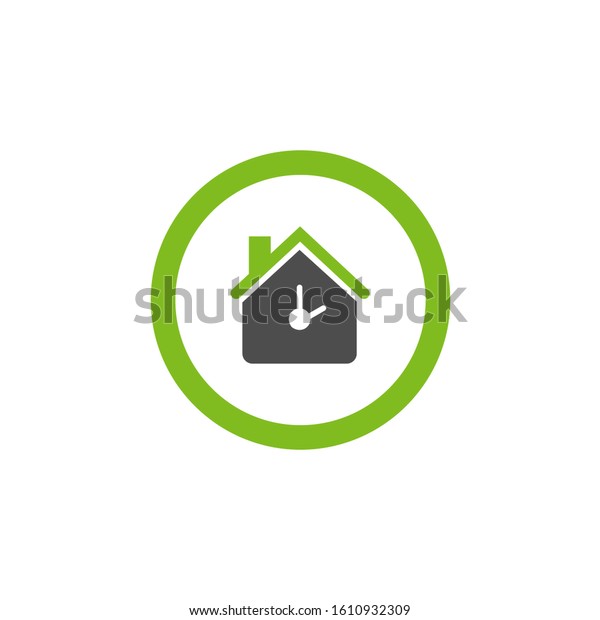 Creative Home Time Logo Detailing Clean Stock Vector (Royalty Free ...