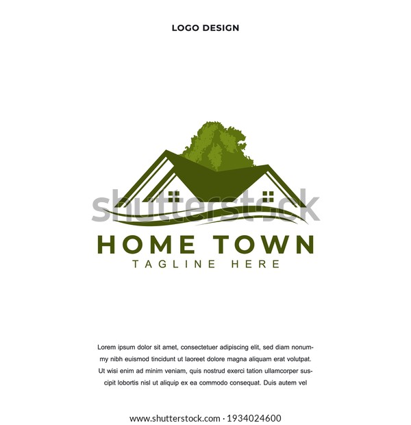 Creative Home Town Icon Logo Design Stock Vector (Royalty Free ...
