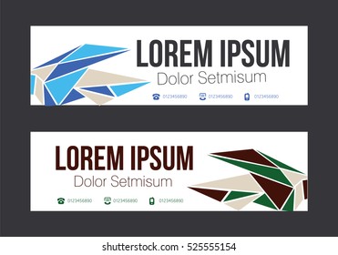 Creative Horizontal Banner Template Design Stock Vector (Royalty Free ...