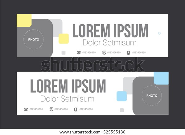 Creative Horizontal Banner Template Design Stock Vector (Royalty Free ...