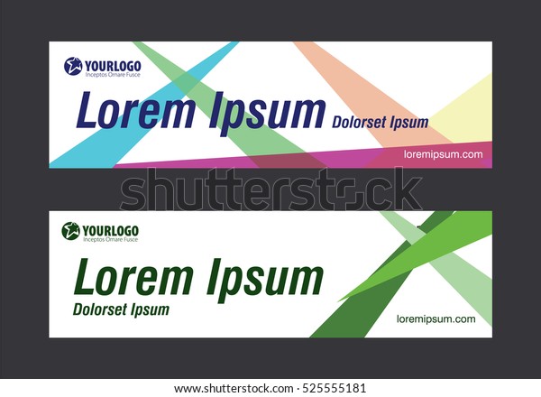 Creative Horizontal Banner Template Design Stock Vector (Royalty Free ...