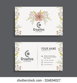 Creative Horizontal Business Card Name Card Stock Vector (Royalty Free ...