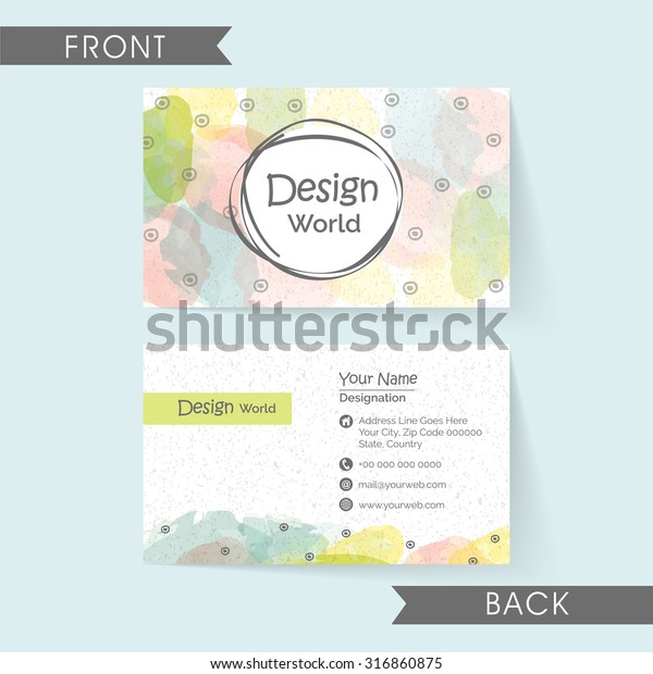Creative Horizontal Business Card Visiting Card Stock Vector (Royalty ...