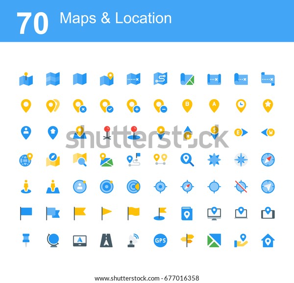 Creative Icon Set Maps Location: เวกเตอร์สต็อก (ปลอดค่าลิขสิทธิ์ ...