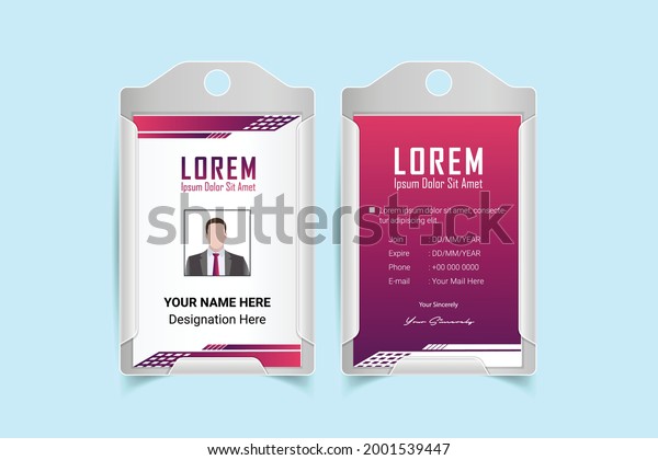Creative Id Card Design Template Corporate Stock Vector (Royalty Free ...