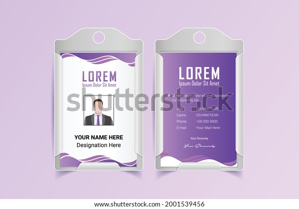 Creative Id Card Design Template Corporate Stock Vector (Royalty Free ...