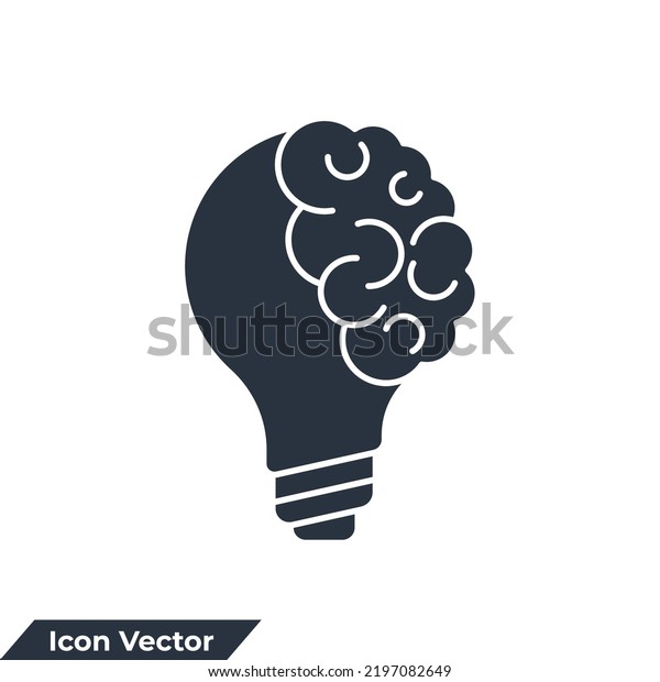 Creative Idea Brain Light Bulb Icon Stock Vector (Royalty Free ...