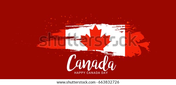 Creative Illustration Happy Canada Day Stock Vector (Royalty Free ...
