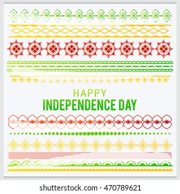 Indian National Flag Colour Border Background Stock Vector (Royalty ...