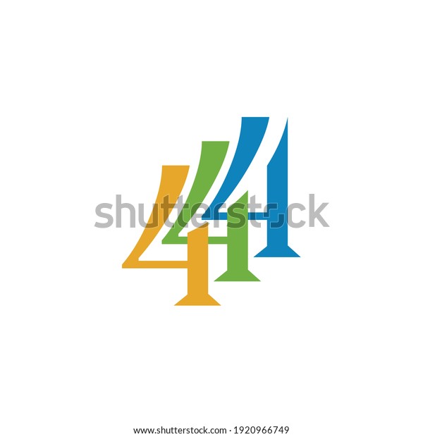 Creative Illustration Modern Number 444 Sign Stock Vector (Royalty Free ...