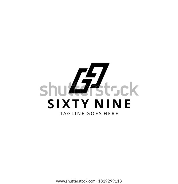 Creative Illustration Modern Number Sixty Nine Stock Vector (Royalty ...