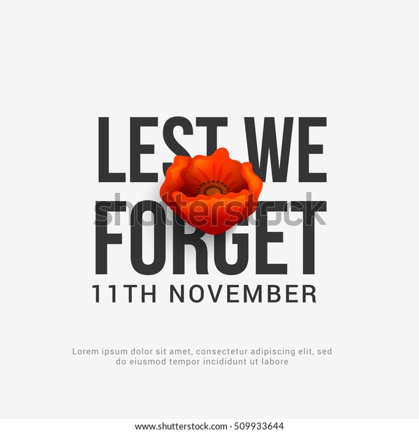 Creative Illustrationposter Banner Remembrance Day Canada Stock Vector ...