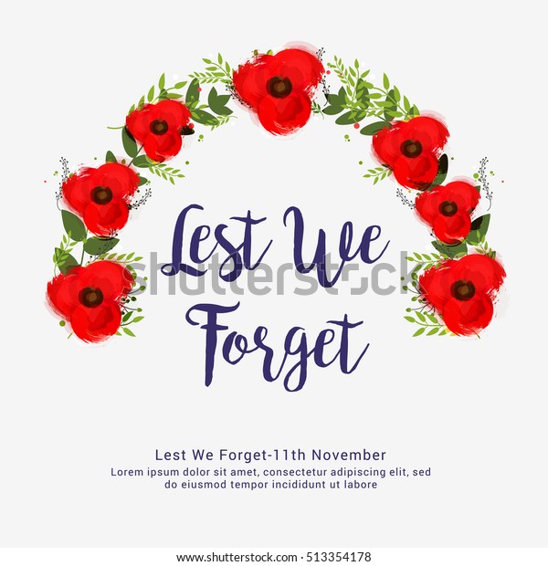 Creative Illustrationposter Banner Remembrance Day Canada Stock Vector ...