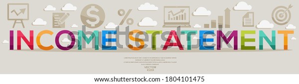 Creative Income Statement Designletters Iconsvector Illustration Stock ...