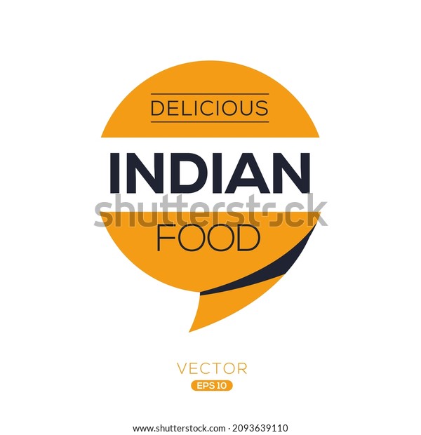 Creative Indian Food Logo Sticker Badge Stock Vector (Royalty Free ...