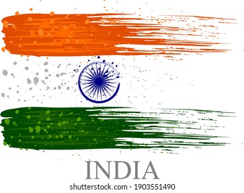 Creative Indian Tricolor Flag Blue Color Stock Vector (Royalty Free ...