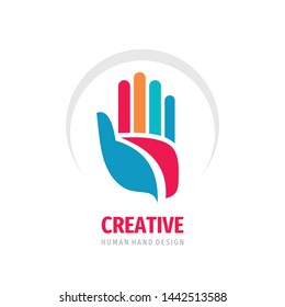 Creative Inspiration Logo Design Human Hand Stock Vector (Royalty Free ...