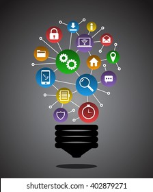 Creative Internet Ideas Light Bulb Stock Vector (Royalty Free ...