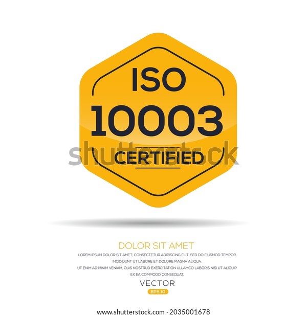 Creative Iso 10003 Standard Quality Symbol Stock Vector (Royalty Free ...