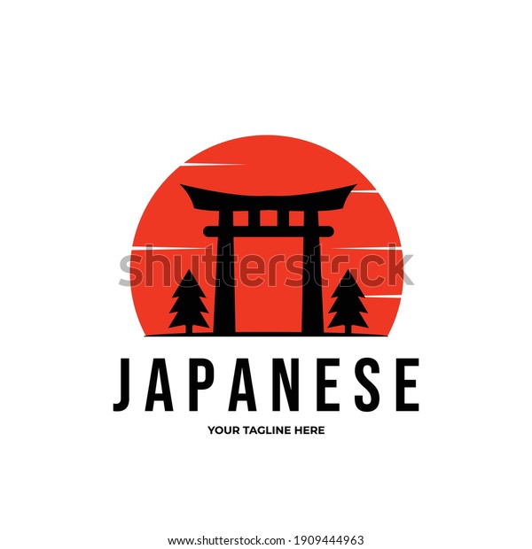 Creative Japanese Illustration Logo Vector Illustration Stock Vector ...