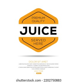 Creative Juice Drink Juice Sticker Vector Stock Vector (Royalty Free ...