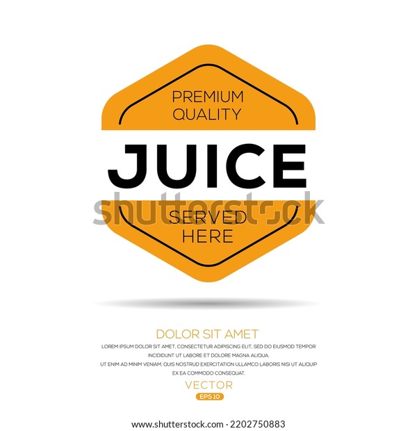 Creative Juice Drink Juice Sticker Vector Stock Vector (Royalty Free ...