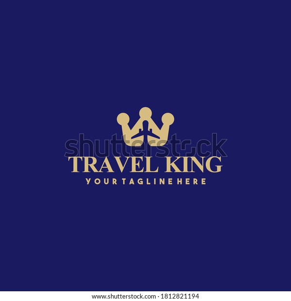 Creative King Travel Logo Design Stock Vector (Royalty Free) 1812821194 ...