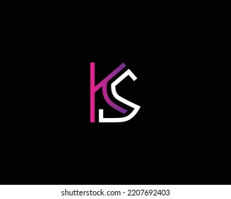 Creative Ks Letter Logo Design Template Stock Vector (Royalty Free ...