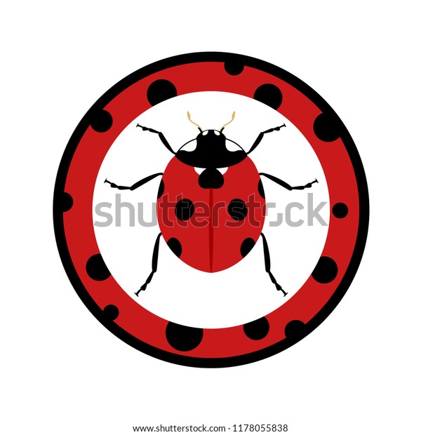 Creative Ladybug Circle Symbol Stock Vector (Royalty Free) 1178055838 ...