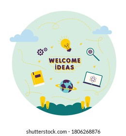 Creative Learning Welcome Ideas Illustration Stock Vector (Royalty Free ...