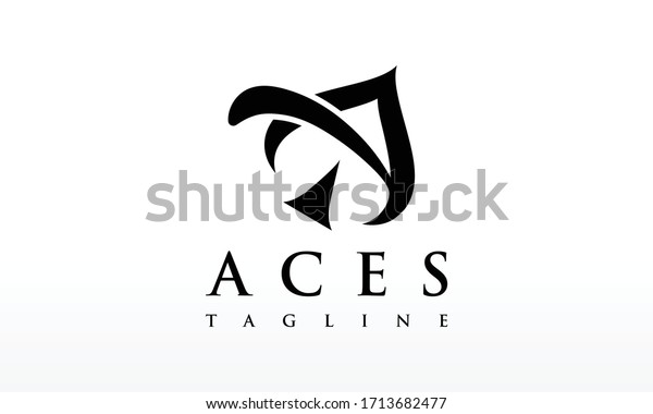 Creative Letter Aces Logo Design Vector Stock Vector (Royalty Free ...
