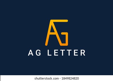 Creative Letter Ag Logo Design Joint Stock Vector (Royalty Free ...