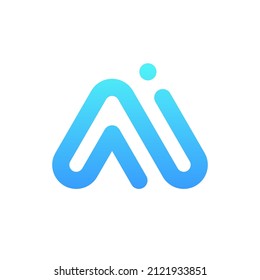 Creative Letter Ai Gradient Logo Template Stock Vector (Royalty Free ...