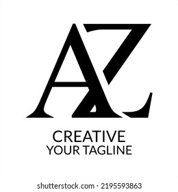 Creative Letter Az Logo Design Vector Stock Vector (Royalty Free ...