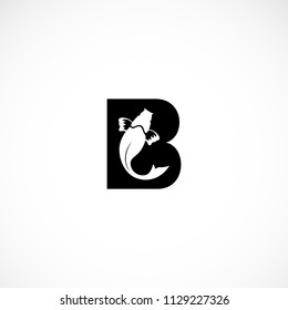 Creative Letter B Fish Design Vector Stock Vector (Royalty Free ...