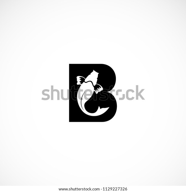 Creative Letter B Fish Design Vector Stock Vector (Royalty Free ...