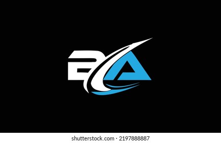 Creative Letter Ba Logo Design Elements Stock Vector (Royalty Free ...