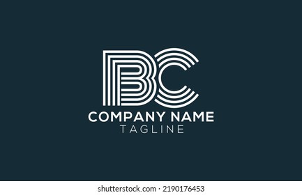 Creative Letter Bc Logo Design Elements Stock Vector (Royalty Free ...