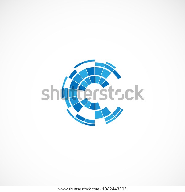 Creative Letter C Blue Color Variations Stock Vector (Royalty Free ...